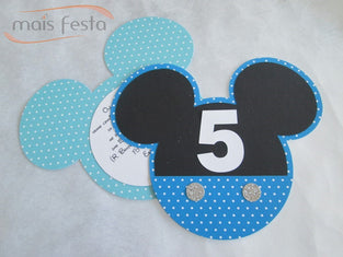 Convite Mickey Azul – Mais Festa